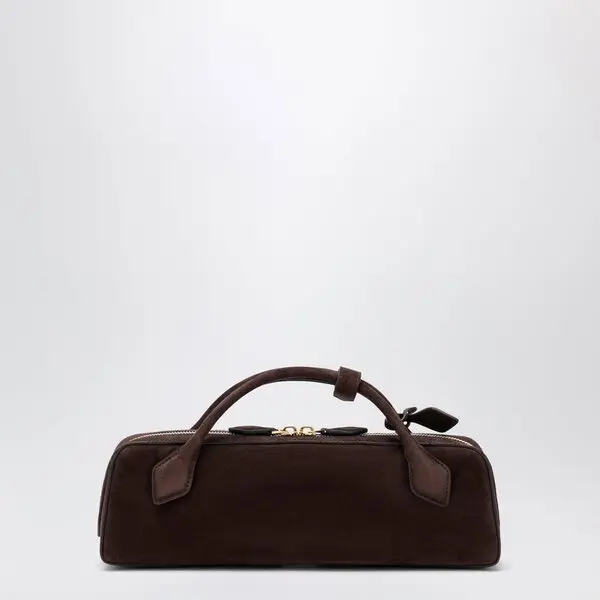 Alaïa Le Teckel Suede Goat Leather Pouch - Brown