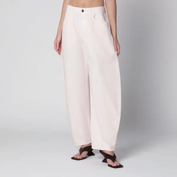 Alaïa Rounded High-rise Cotton Denim Jeans
