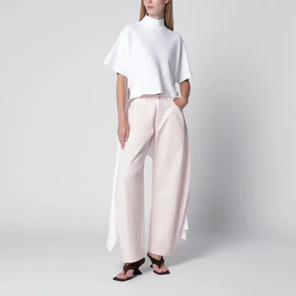 Alaïa Rounded High-rise Cotton Denim Jeans