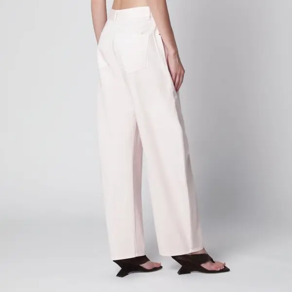 Alaïa Rounded High-rise Cotton Denim Jeans