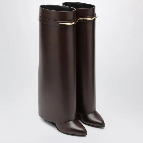 Givenchy Shark Pinch Leather Boots - Brown