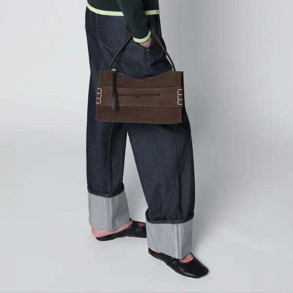 JW Anderson Loafer Suede And Calf Leather Bag - Brown