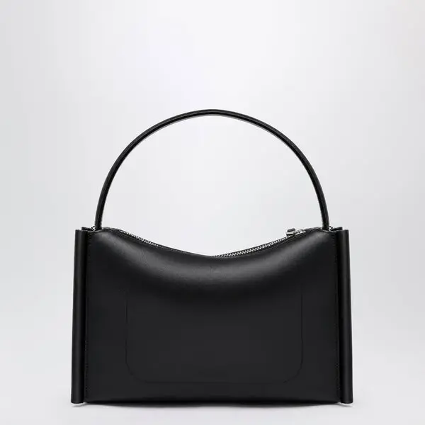 JW Anderson Calfskin Leather Loafer Bag - Black