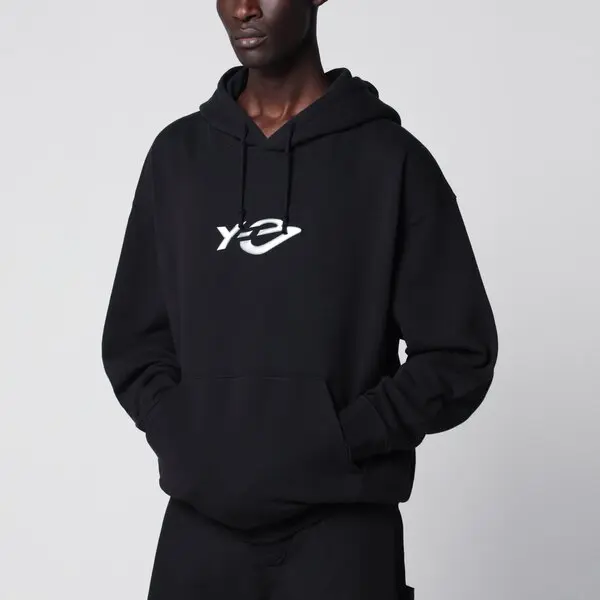 ADIDAS Y-3 Y-3 French Terry Hoodie In With Liquid Logo - Black
