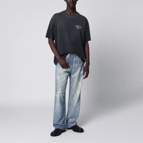 REPRESENT Used-effect Cotton T-shirt In Washed