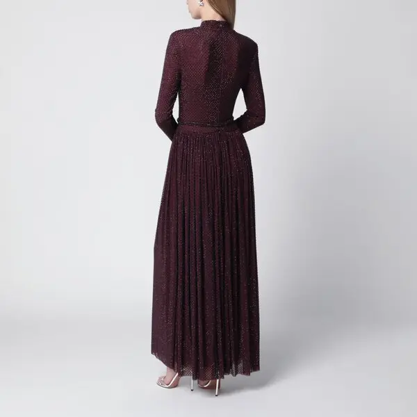 SELF-PORTRAIT Long Dress With Rhinestones