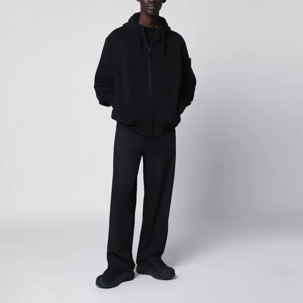 Stone Island Organic Cotton Hooded Zip Sweatshirt