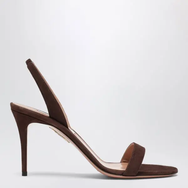 AQUAZZURA So Nude Mid-heel Sandals In Espresso - Brown