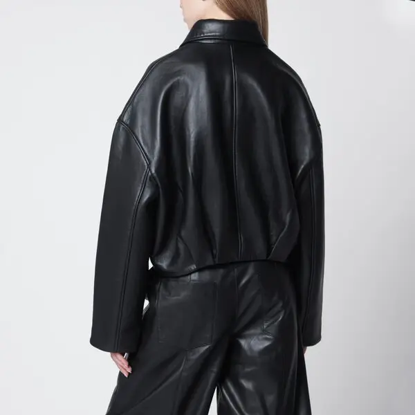 ROTATE BY BIRGER CHRISTENSEN Cropped Leather Jacket