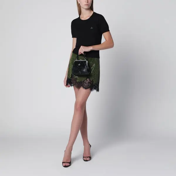 VIVIENNE WESTWOOD Bea Knitted Cotton And Cashmere T-shirt - Black