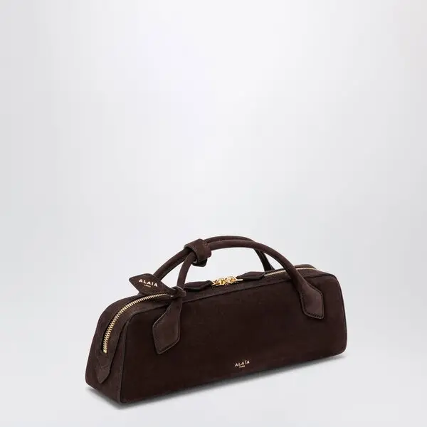 Alaïa Le Teckel Pouch In Suede Goat Leather - Brown