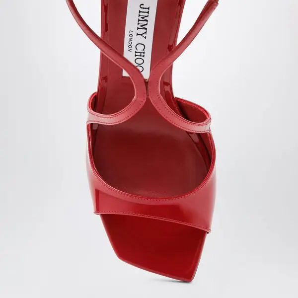 JIMMY CHOO Azia Patent Leather Sandals - Red