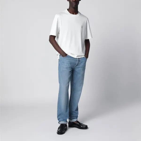 Brunello Cucinelli Traditional Fit Five-pocket Jeans In Denim