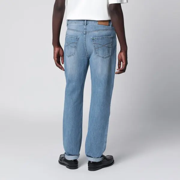 Brunello Cucinelli Traditional Fit Five-pocket Jeans In Denim
