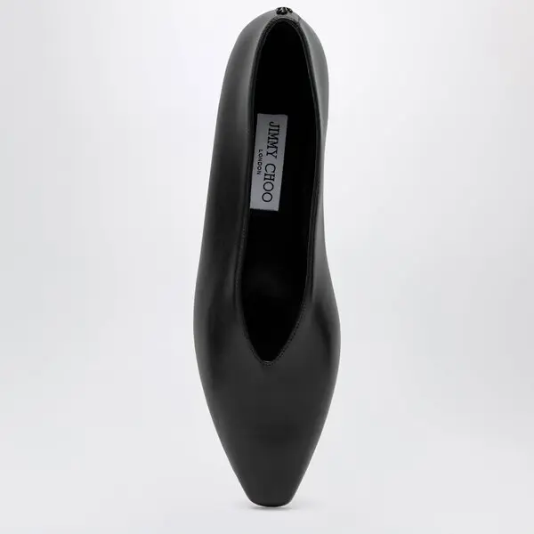 JIMMY CHOO Margot Leather Ballet Flats - Black