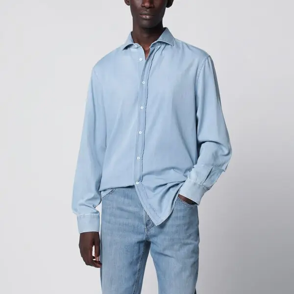 Brunello Cucinelli Easy Fit Shirt In Denim