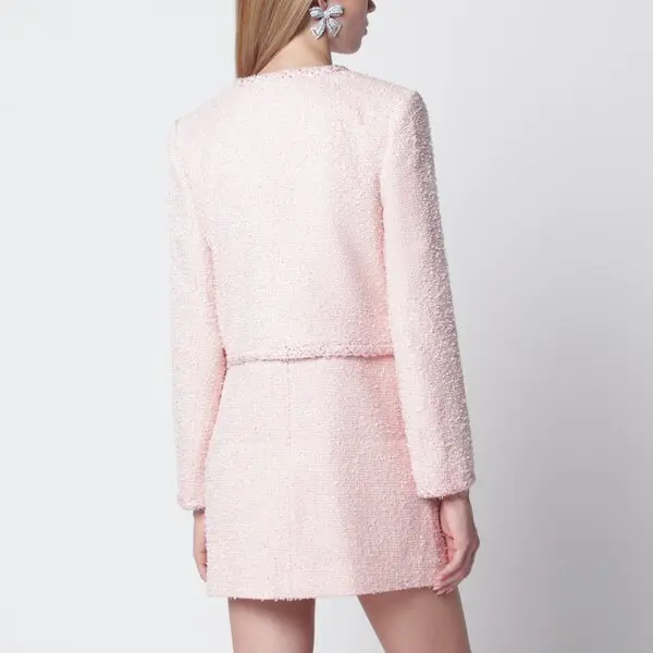 SELF-PORTRAIT Bouclé Jacket With Braided Trims