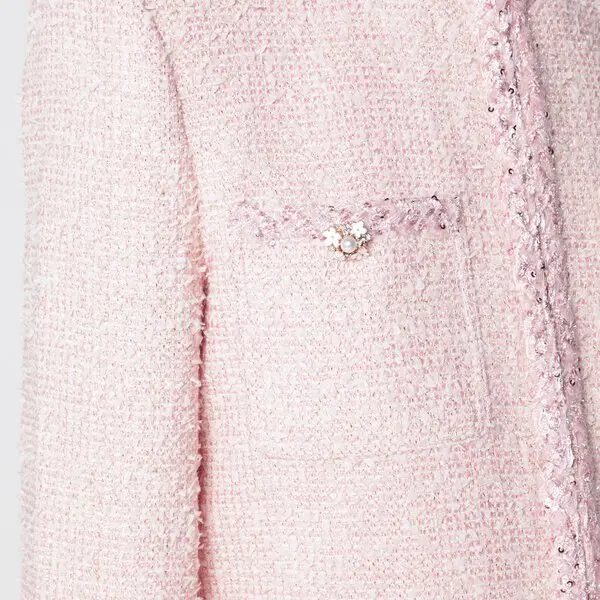 SELF-PORTRAIT Bouclé Jacket With Braided Trims