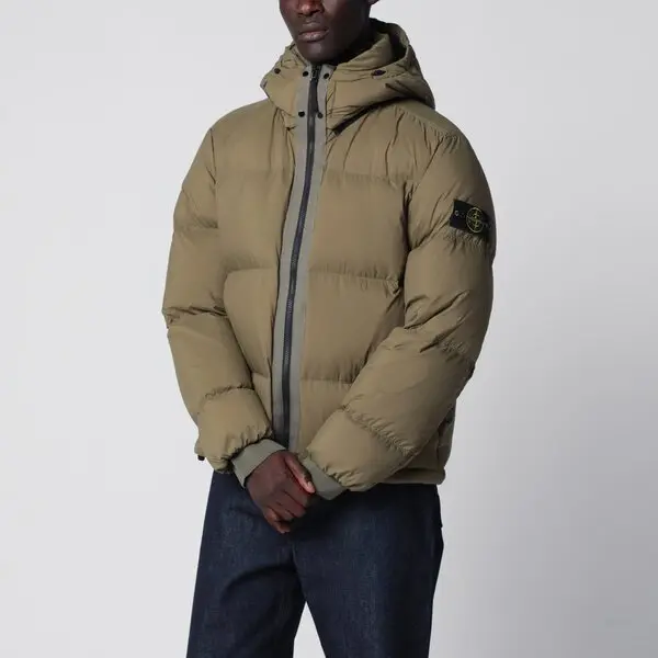 Stone Island Ripstop Nylon Zip-up Down Jacket