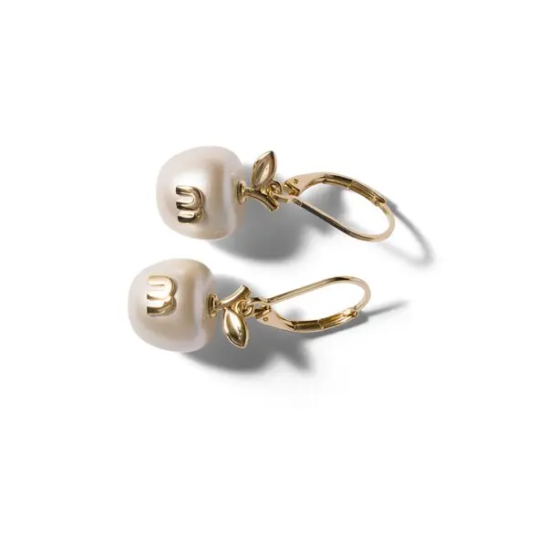 Miu Miu Metal Earrings With Pendant