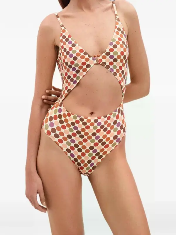 ERES Polka Dot One-piece Swimsuit - Multicolour