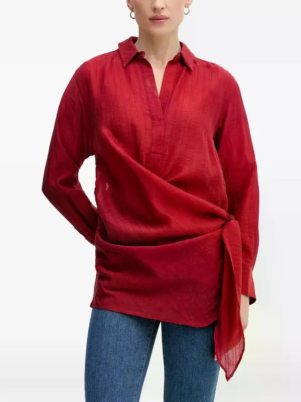 HOSS INTROPIA Cosette Wrap-style Long-sleeve Top