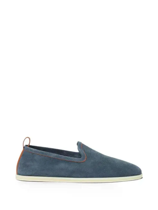 Loro Piana Venice Suede Loafers - Blue
