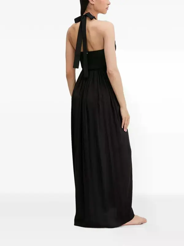 Liu Jo Ruched-detail Halterneck Maxi Dress