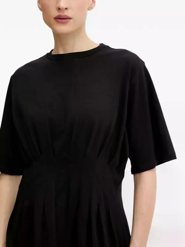 GESTUZ Gzinez Pleated-waist Short-sleeve Mini Dress