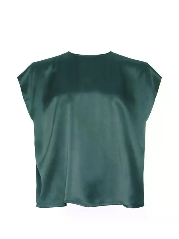 ERES Inversion Silk Cap-sleeve Blouse