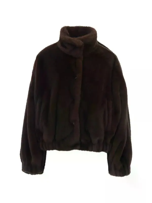 Max Mara Elasticated-trim Faux-fur Jacket