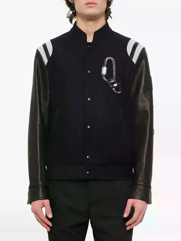 LANVIN Panelled Baseball Jacket - Blue