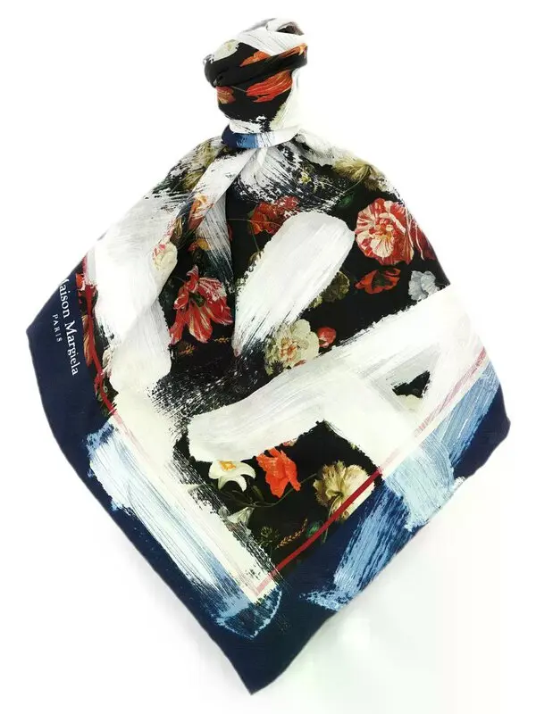 MAISON MARGIELA Floral-print Silk Scarf