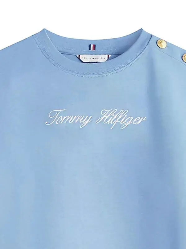 Tommy Hilfiger Button-detail Logo T-shirt