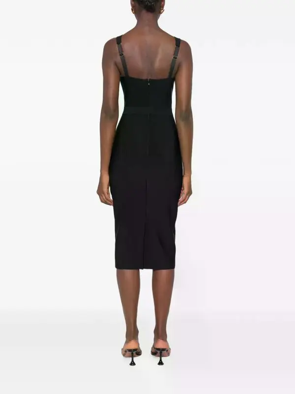 Elisabetta Franchi Sweetheart Neck Midi Dress