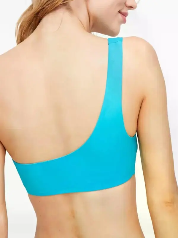 Pinko One-shoulder Logo Bikini Top