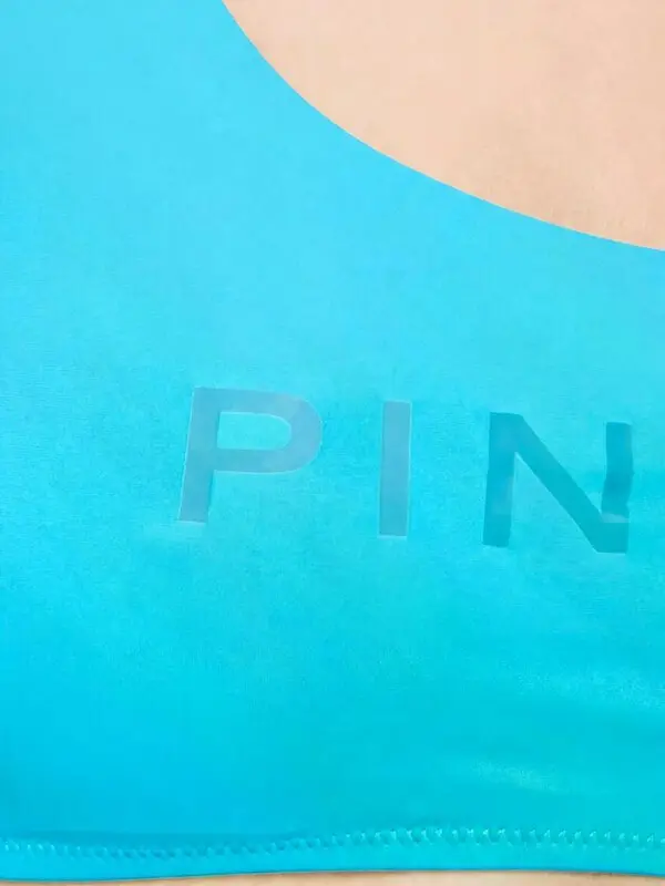 Pinko One-shoulder Logo Bikini Top
