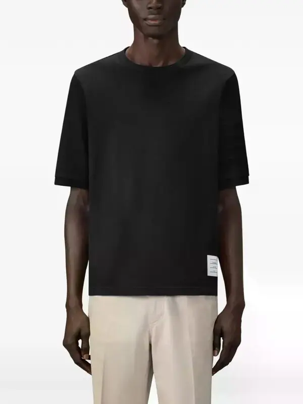 Thom Browne 4-bar Jersey T-shirt - Black