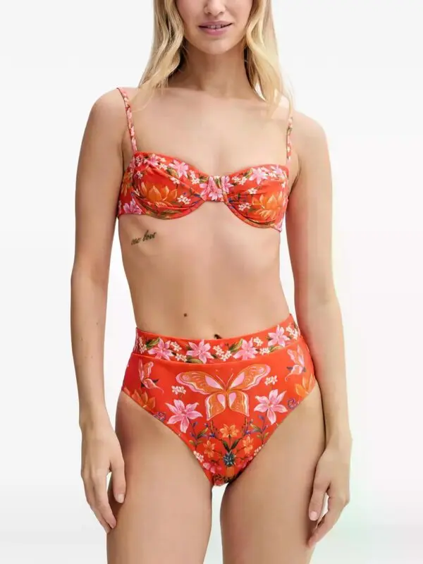Farm Rio Floral-pattern Bikini Top