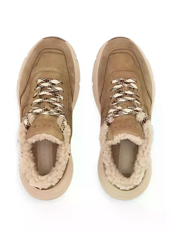 Hogan Hi-fi Shearling Trim Sneakers