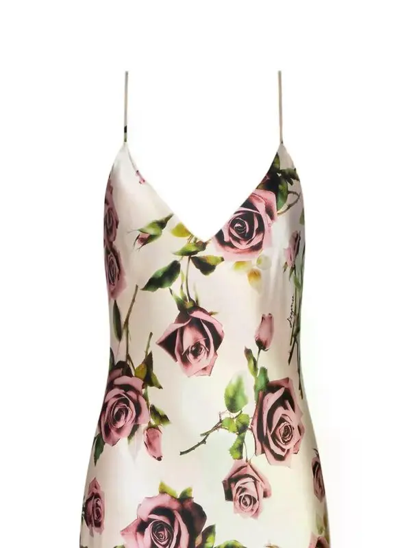 L'Agence Seridie Floral Print Midi Dress - Neutrals