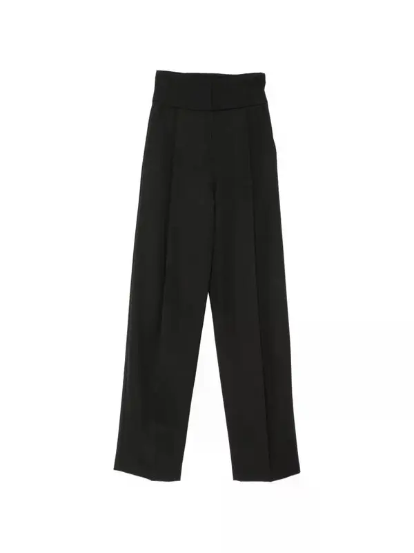 Elisabetta Franchi High-waisted Wide-leg Trousers - Black