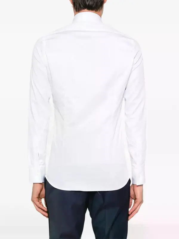 CARLO PIGNATELLI Wing-collar Concealed-fastening Shirt