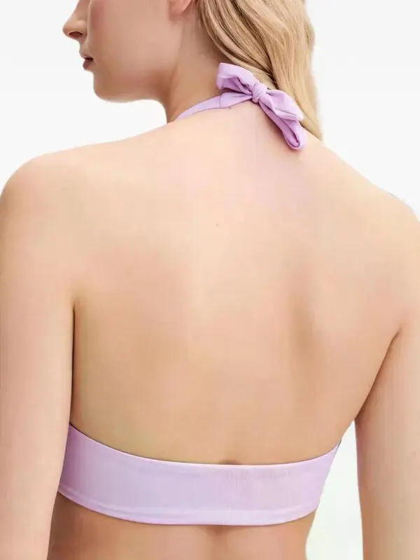 Guess Bow-detail Halterneck Bikini Top