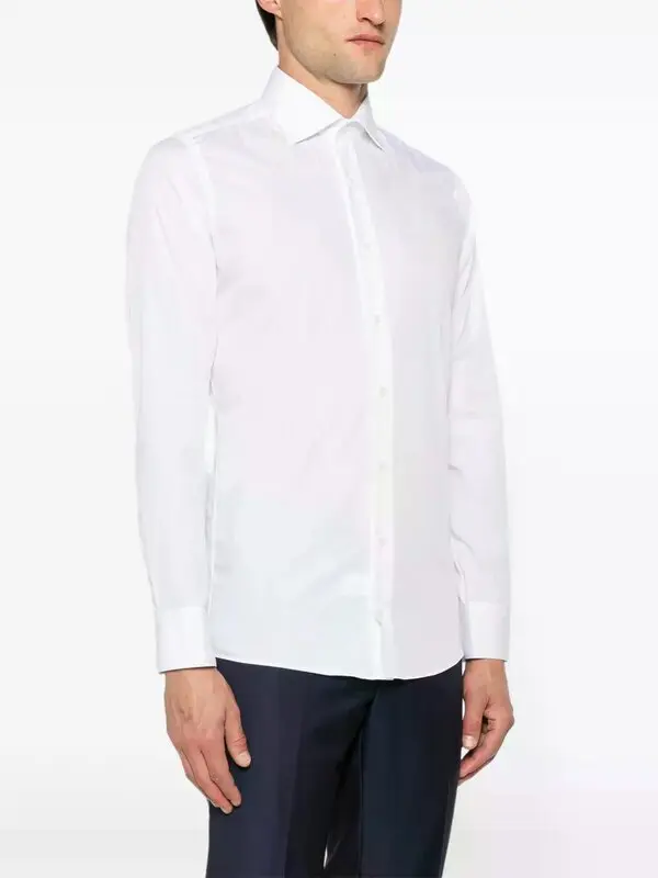 CARLO PIGNATELLI Long-sleeve Spread-collar Shirt