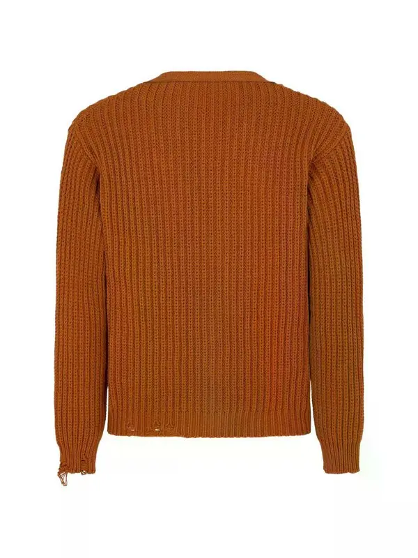 Dsquared2 Distressed V-neck Cardigan
