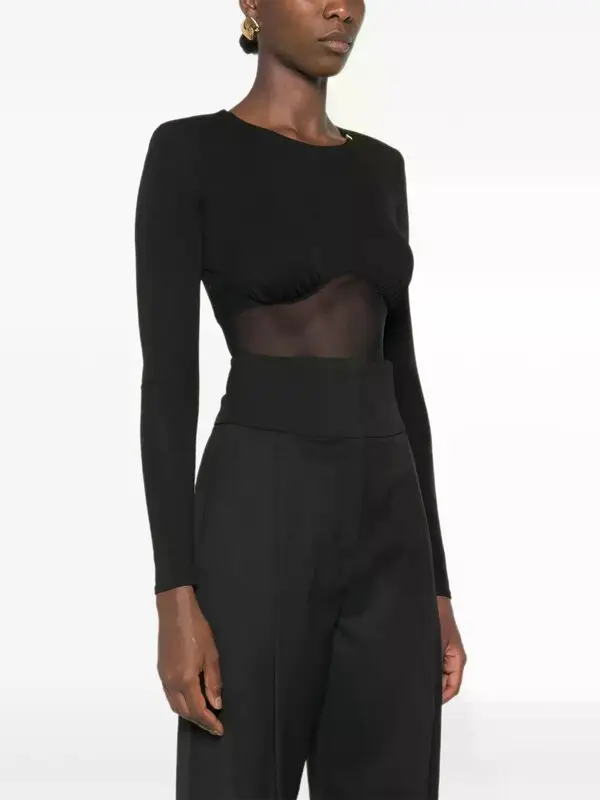 Elisabetta Franchi Mesh Panelled Bodysuit