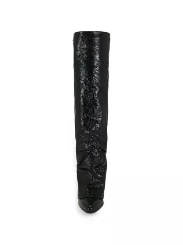 Attico Leon Crackled-leather Boots