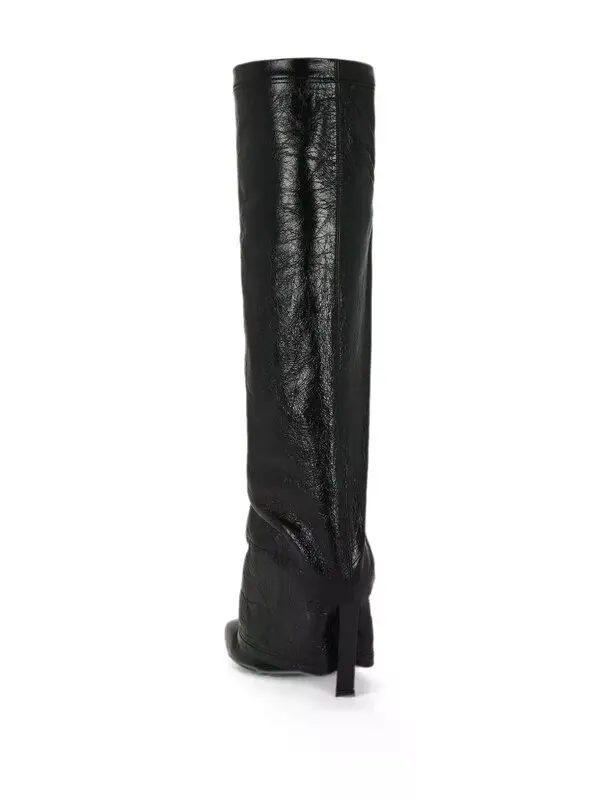Attico Leon Crackled-leather Boots
