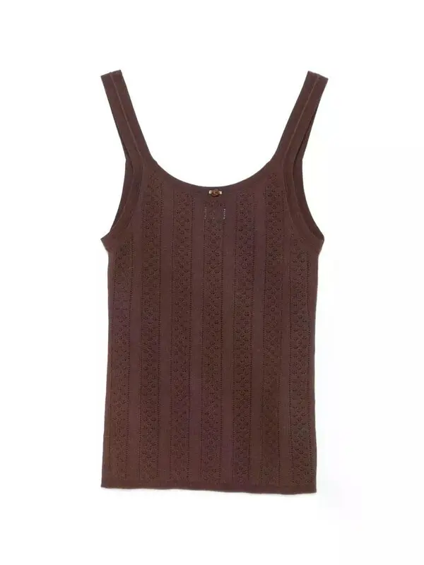 Sandro Pointelle-knit Bow-detail Top